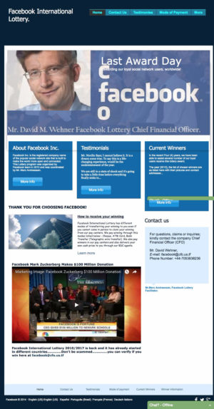 You won $5 million in the Facebook Lottery Promotion | HOAX.co